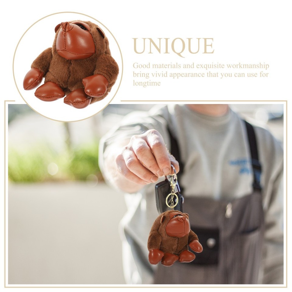 Cartoon Gorilla Keyring Plush Stuffed Animal Keychain Gorilla Pendant ...