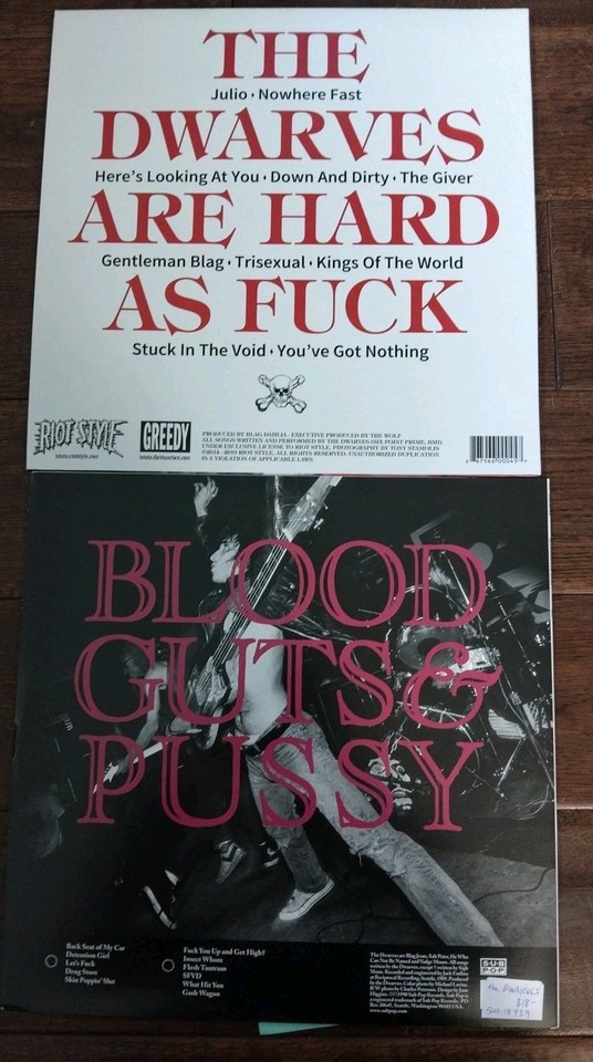 The Dwarves Lp Lot Rare Sub Pop Punk Blood Guts Are Hard As Garage Rock ...