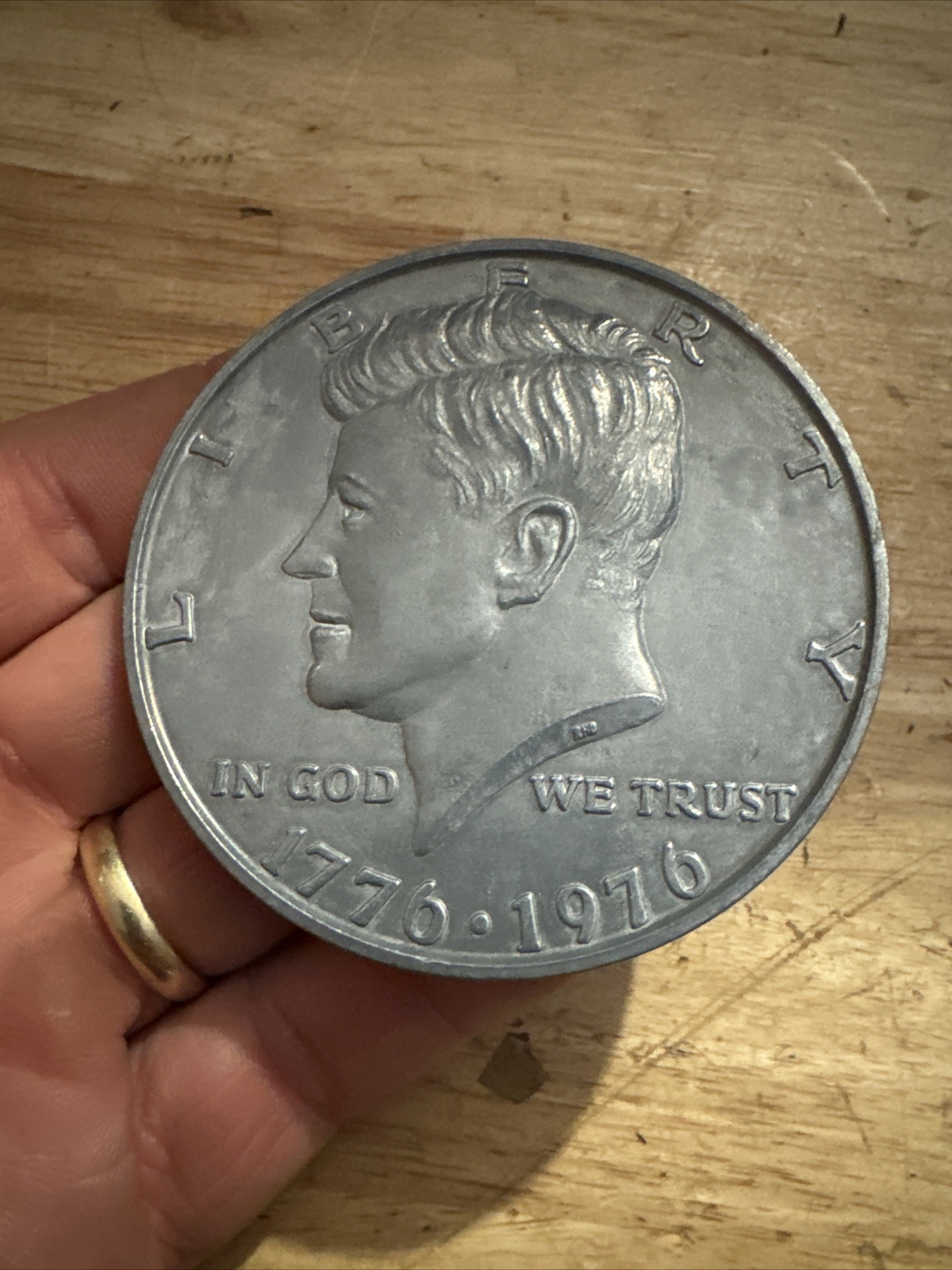 John F. Kennedy JFK Coin Paperweight Patina President Collector Gift ...