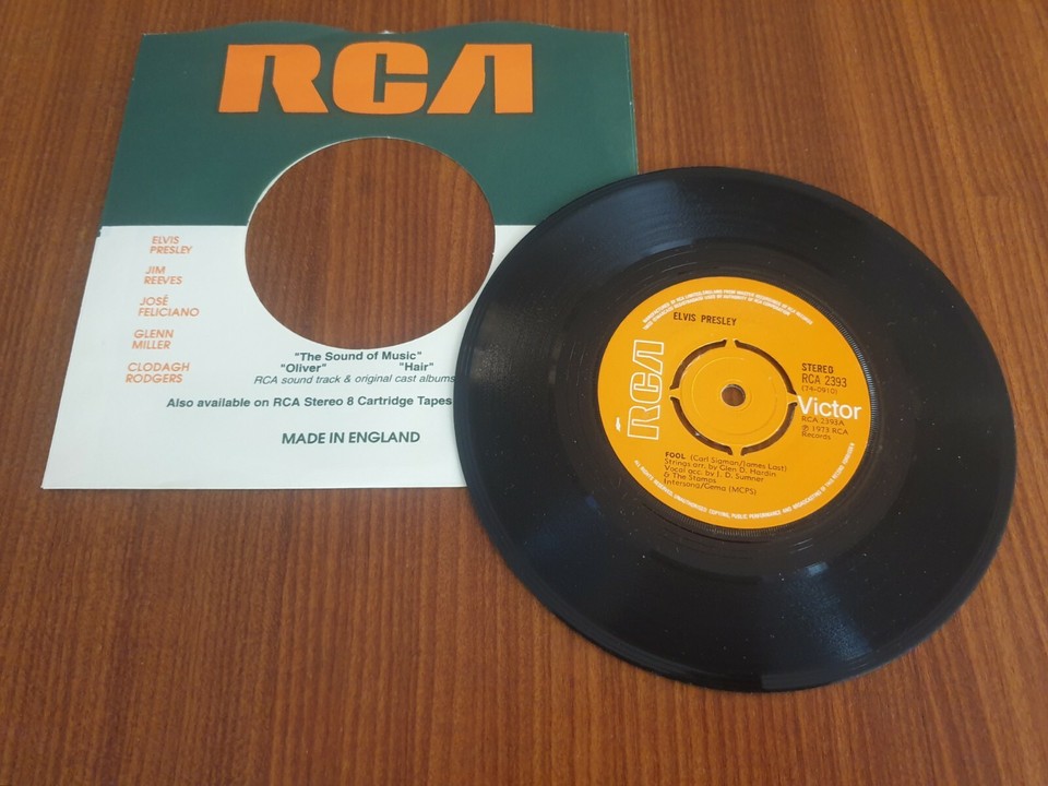 ELVIS PRESLEY 'FOOL / STEAMROLLER BLUES' ~ RARE VINYL SINGLE RECORD ...