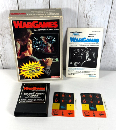 🔥1983 War Games (ColecoVision) Video Game W/ Manual & Box | eBay