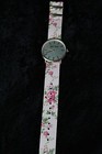 Feminine & Flowery Romantic Floral Print Faux Leather Band Quartz Watch ...