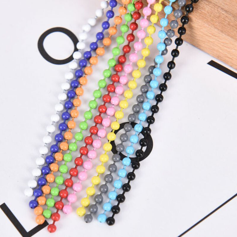 10Pcs/Set Colorful 2.4MM Ball Bead Chain Connector Jewelry DIY Making ...