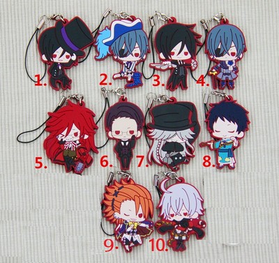 Japan Anime Kuroshitsuji/ Black Butler Rubber Phone Strap Charm ...