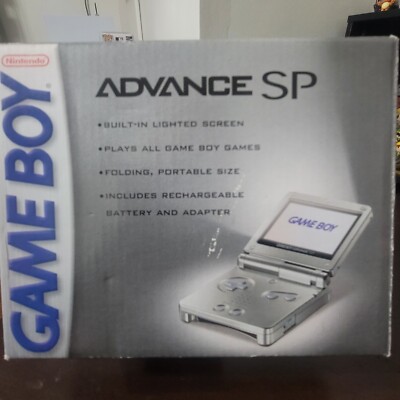 USED CIB Nintendo Game Boy Advance SP Handheld System - Silver w/ case ...