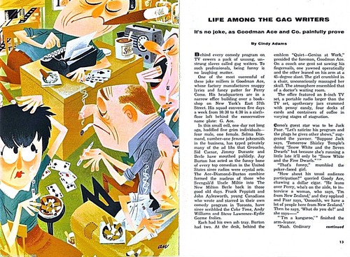 1960 LIFE AMONG THE GAG WRITERS~Goodman Ace & Co.~3 Page Tv Article | eBay