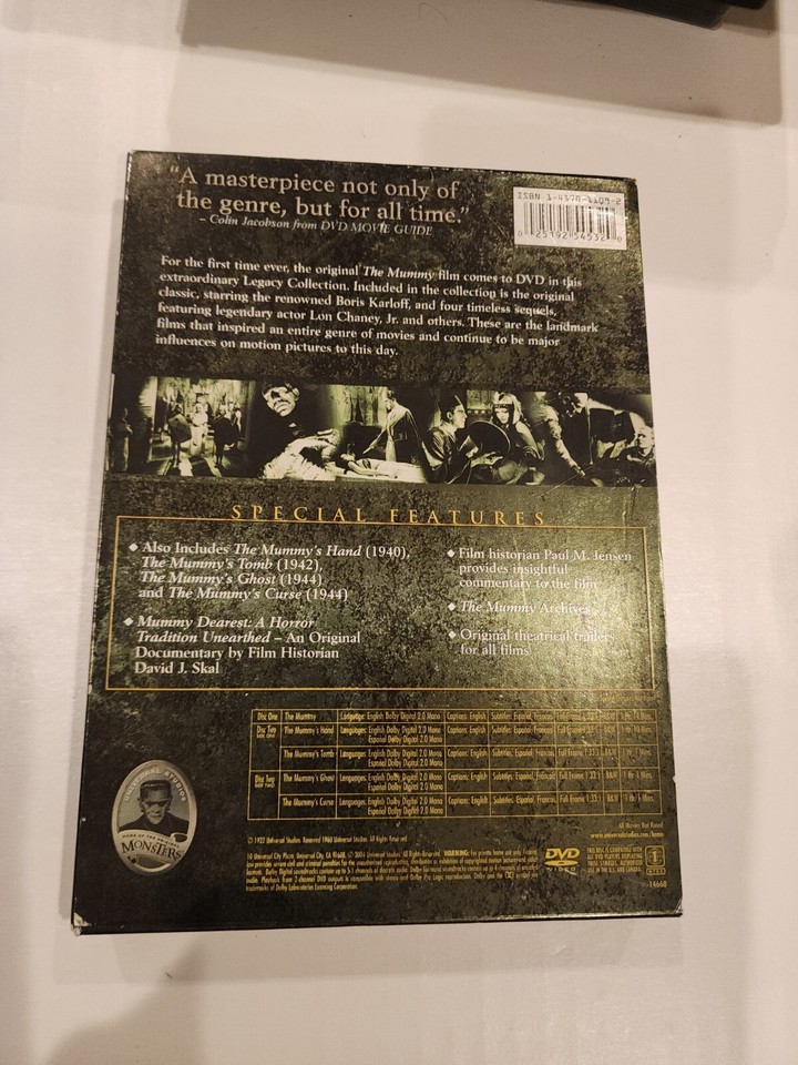 The Mummy - The Legacy Collection (The M DVD 25192545320 | eBay
