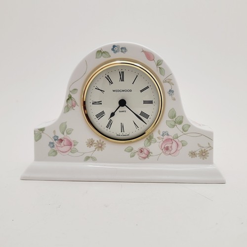 Wedgewood Rosewood Bone China Quartz Mantle Clock 1992 Made in England ...