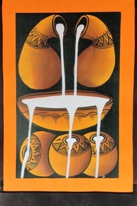 Seductive Art Print African Pouring Milk Calabash Gourds Bottles Jugs ...