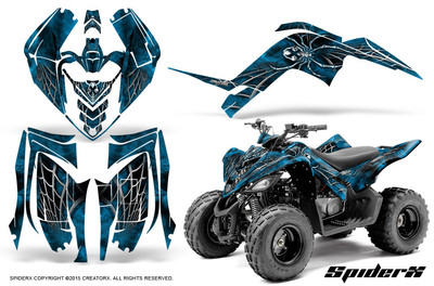 YAMAHA RAPTOR 90 2009-2015 GRAPHICS KIT CREATORX DECALS STICKERS ...