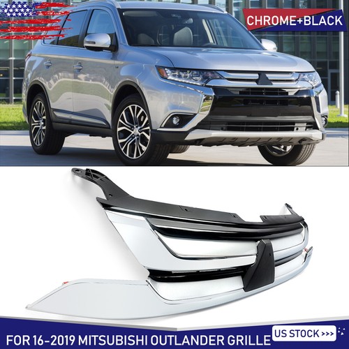 For 2016-18 Mitsubishi Outlander Front Bumper Upper Grill Grille Chrome ...