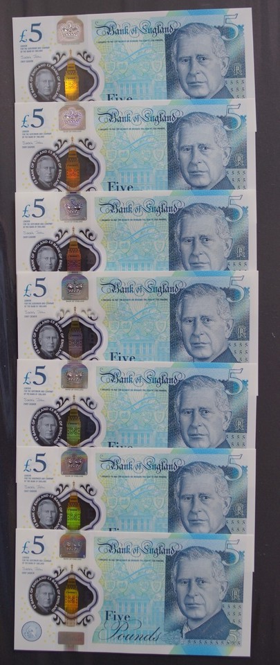 Rare KING CHARLES FIVE POUND NOTE - Uncirculated brand New Five £5 pound note | eBay UK