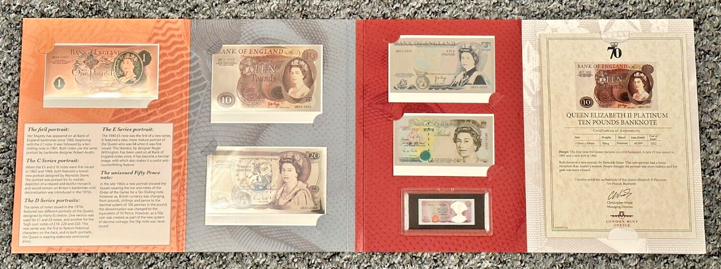 QE II - The Platinum Jubilee Banknote Collection - Changing Faces | eBay UK