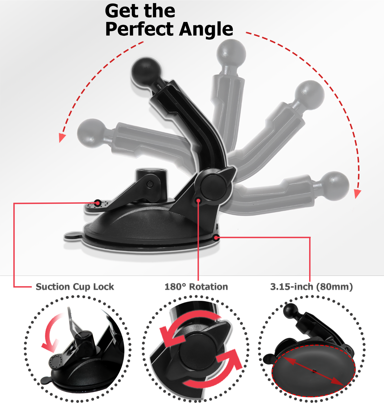 Car Windshield Adjustable Large Suction Cup Mount Garmin RV 760 760LT ...