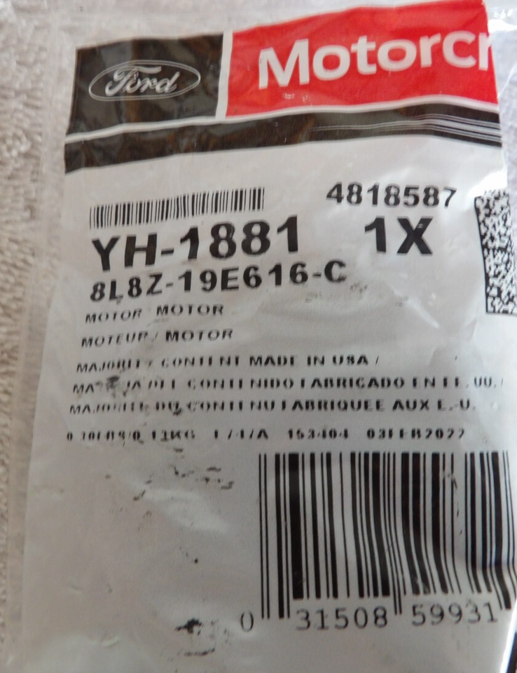 HVAC Blend Door Actuator-Temperature Blend Door Actuator Motorcraft YH ...