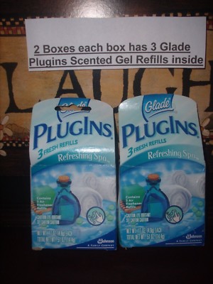 Glade Plugins Fresh Gel refills REFRESHING SPA 2 Boxes with 3 Gels in ...