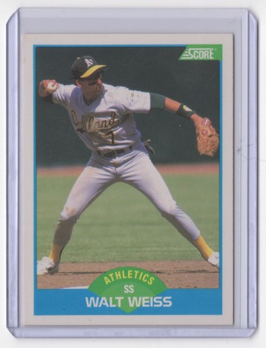 1989 Score Walt Weiss Oakland Athletics #165 | eBay