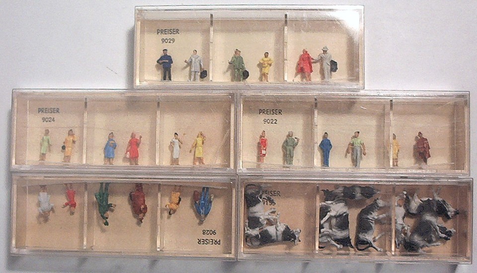 LARGE GROUP OF PREISER / MERTEN N SCALE PEOPLE & ANIMAL SETS | eBay