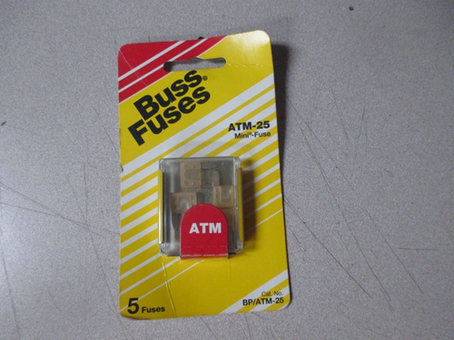 NOS Cooper Bussmann 25A Mini Fuses 5pk BP/ATM-25 | eBay