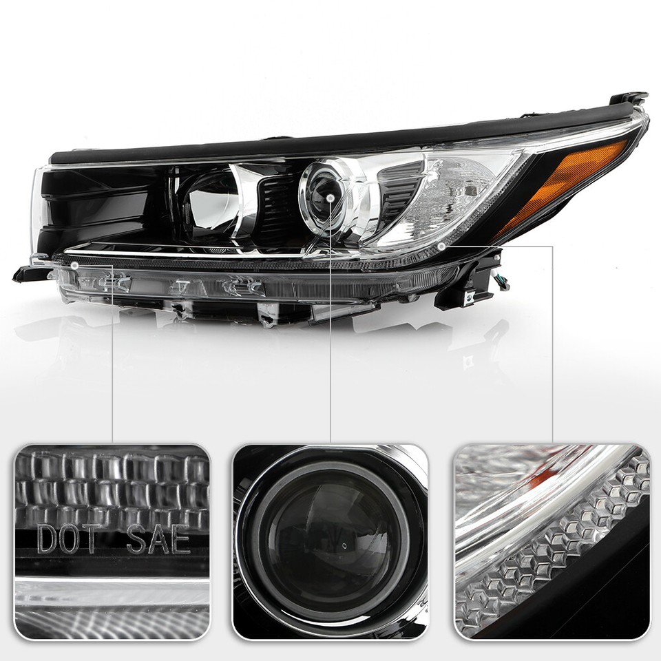 For 2017-2019 Toyota Highlander SE w/LED DRL Projector Headlight ...
