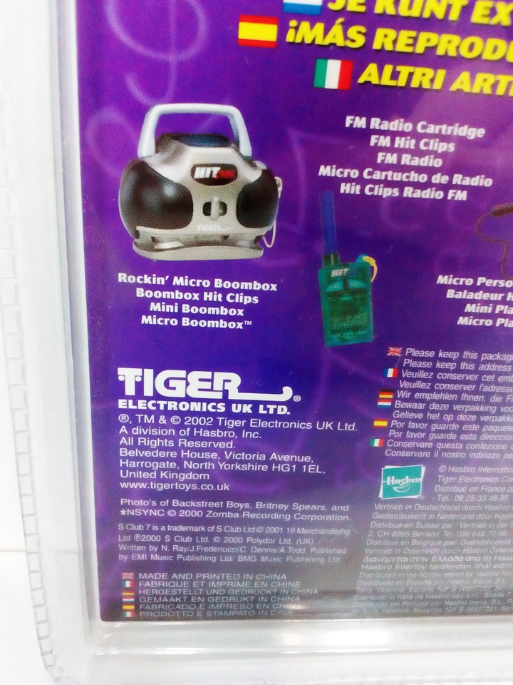 2002 TIGER HIT CLIPS MICRO MUSIC CLIP - S CLUB 7 NATURAL MOSC MOC BRAND ...