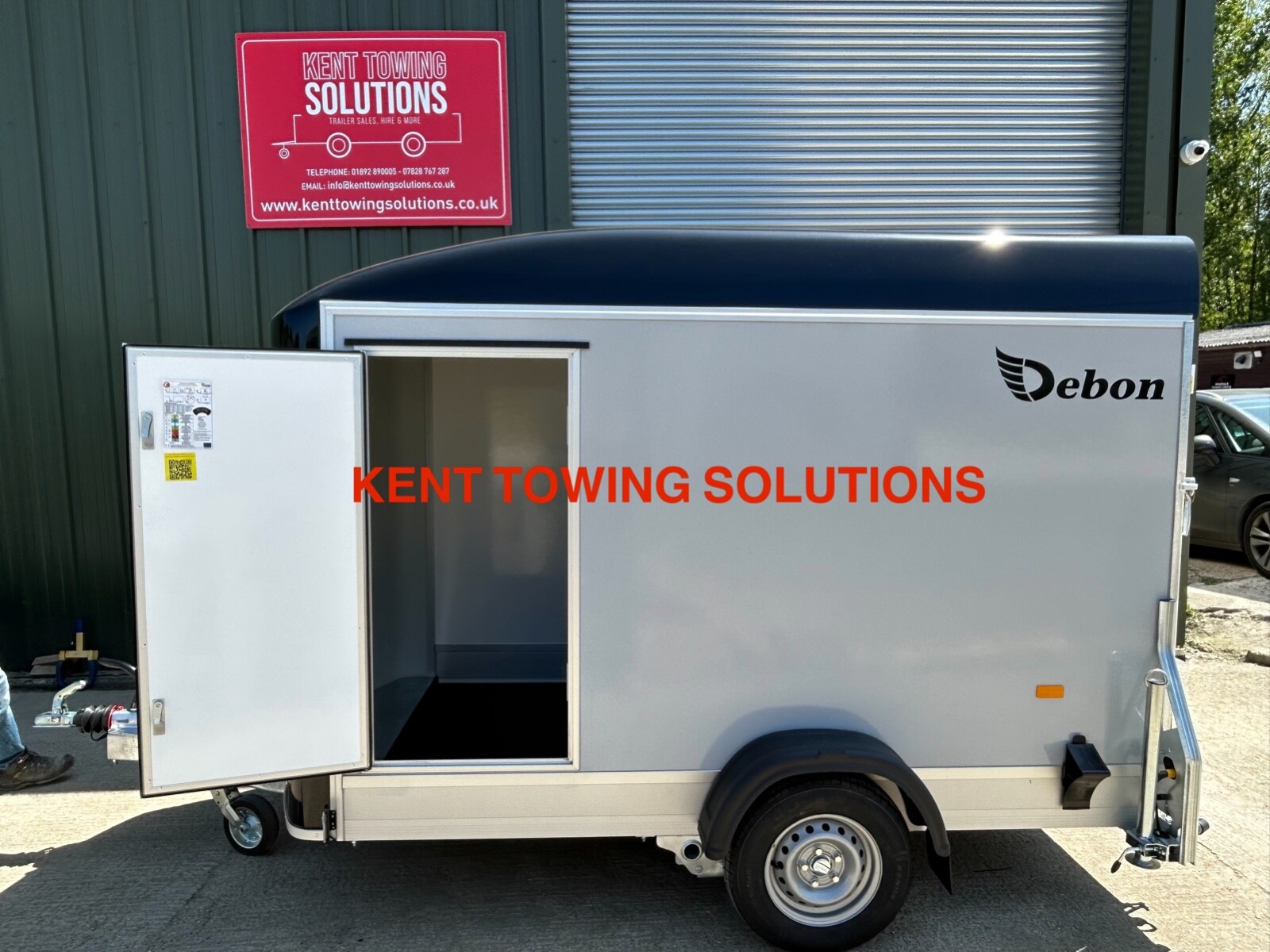 NEW Debon C300 Black Box Van Motorcycle Trailer 1300KG + Side Door ...