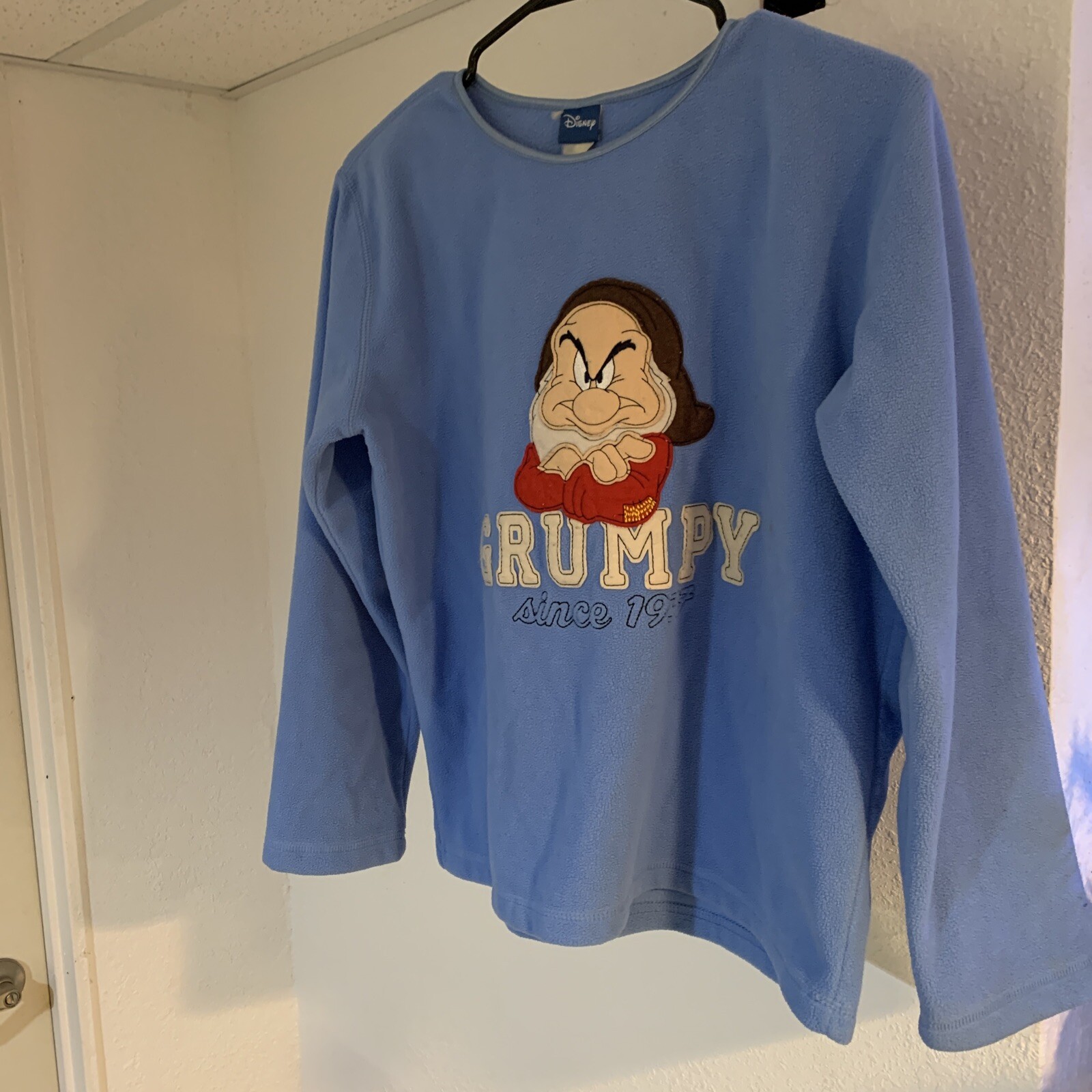 VTG 1990s Disney Grumpy Since 1997 Fleece Pullover Wo… - Gem