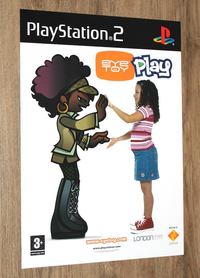 Playstation 2 EyeToy Play very rare Promo Poster 59x42cm | eBay