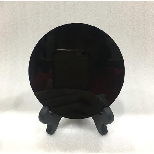 1*Natural Black Obsidian Circle Disk Round Plate Crystal Fengshui Decor ...