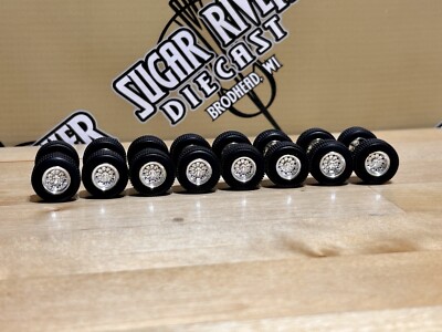 Dcp 1/64 Parts Wheels with center hub 8 Wheel Axle sets for kenworth ...