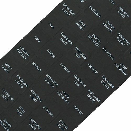 45pc Car / Boat Fuse Box Stickers Decal Labels Instrument Board Panel ...