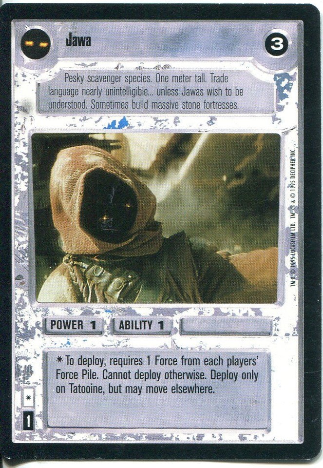 Star Wars CCG Premiere Black Border Jawa [Light] | eBay