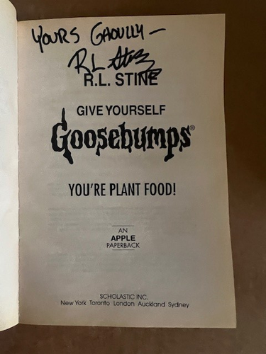 RL Stine Signed Vintage Goosebumps with Author Press Pic | eBay