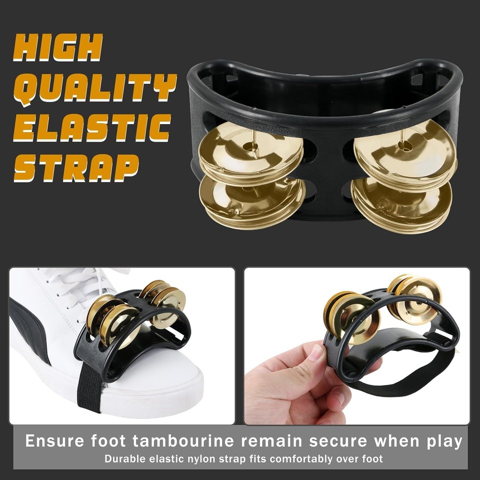Foot Tambourine Percussion Musical Instrument Foot Percussion with ...