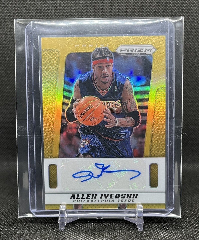 2024-25 Panini Prizm Deca ALLEN IVERSON Signatures TRUE GOLD Prizm AUTO ...