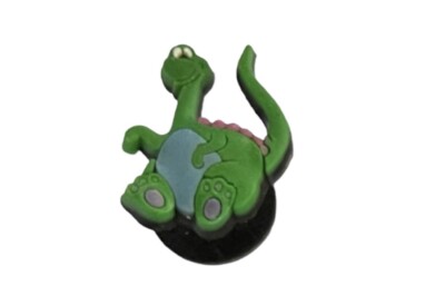 VINTAGE Crocs Authentic Jibbitz BLUE BELLY DINOSAUR Clog Shoe Charm HTF ...