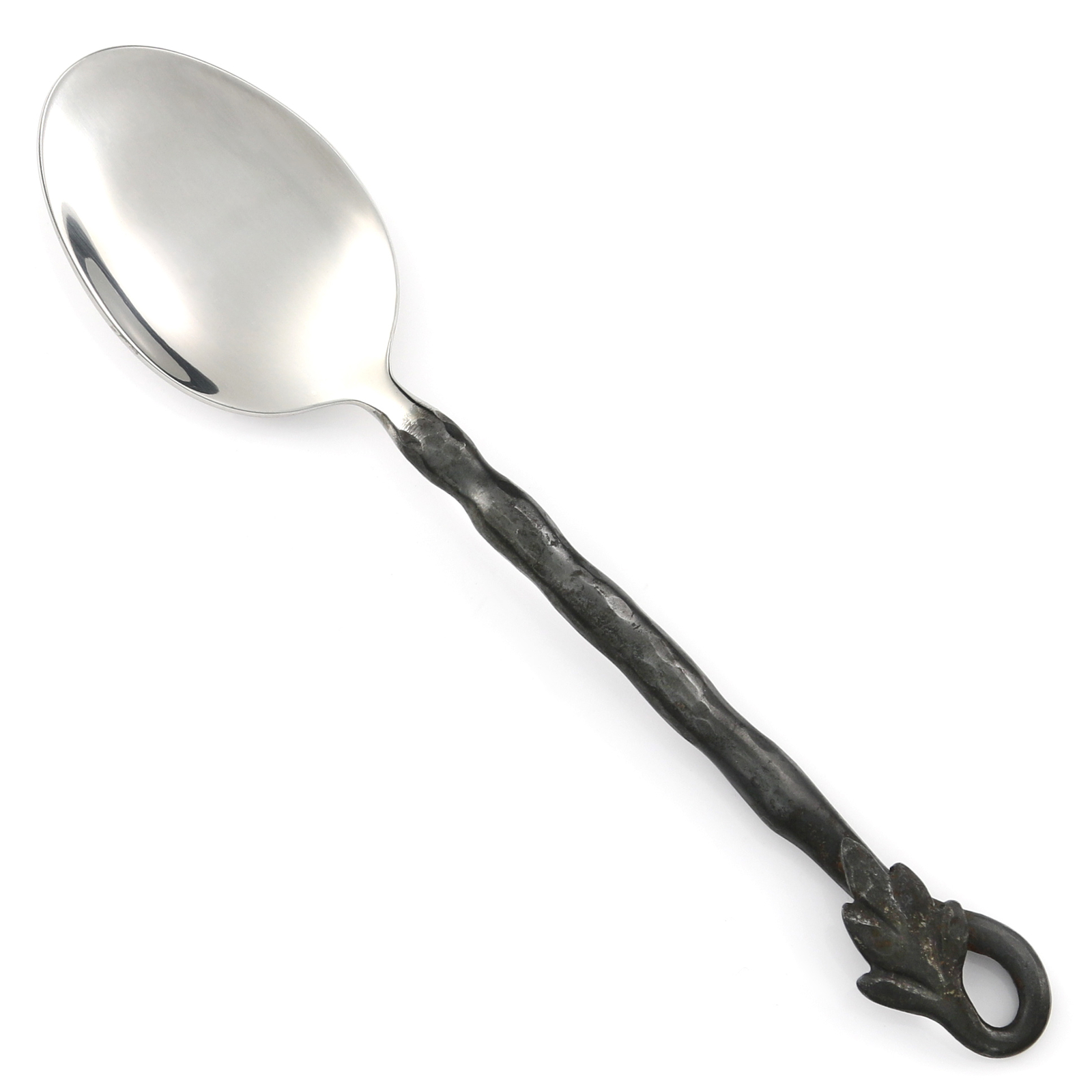 Pottery Barn CURLED LEAF Stainless Oxidized Black Silverware CHOICE ...