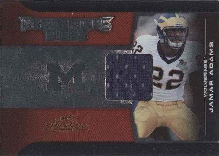 2008 Prestige - Prestigious Picks Jamar Adams #PPI-27 Red Materials ...