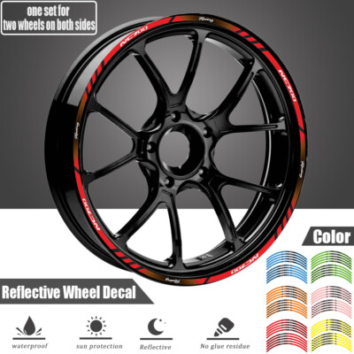 For Honda NC700 17" Motorcycle Reflective Wheel Rim Tape Decal Stripes ...