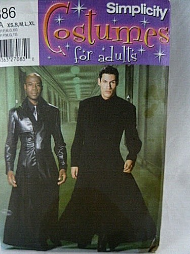 Simplicity 5386 Pattern Matrix Duster Coat Men's XS S M XL FF Cosplay ...