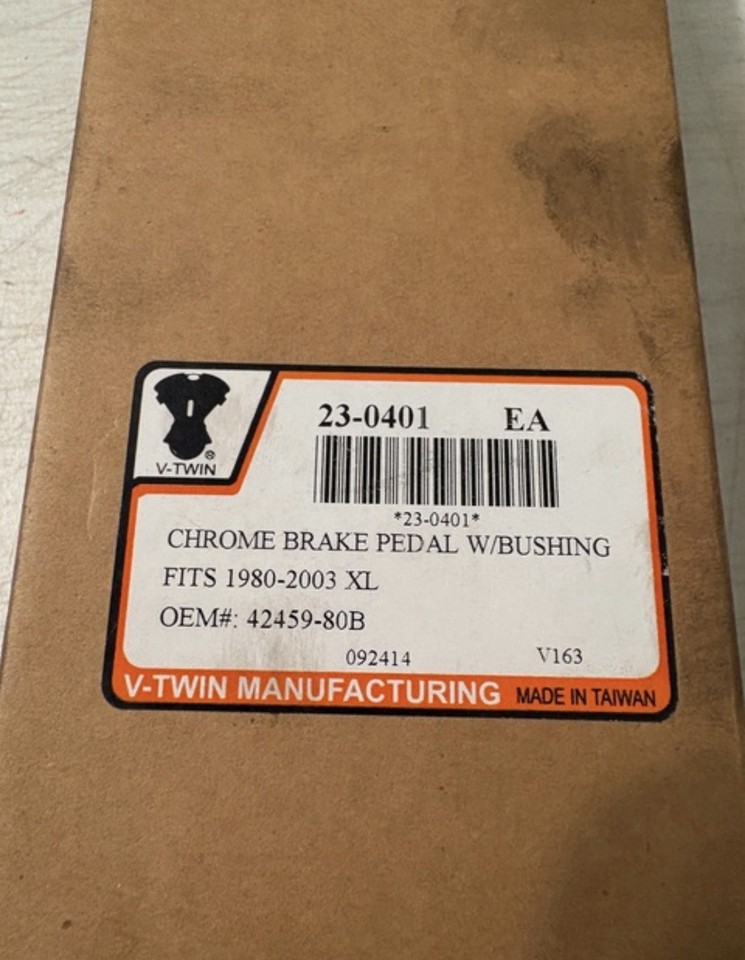 Harley V-twin Chrome Brake Pedal NEW 42459-80B 23-0401 | eBay