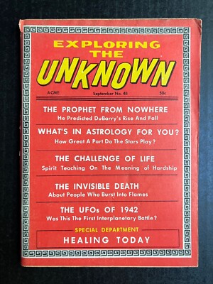 EXPLORING THE UNKNOWN Sept 1968 #48 Occult Black Magic Hypnosis ...