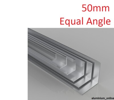 ALUMINIUM EQUAL ANGLE 50 x 50mm, 2 thickness, lengths up to 2.5m | eBay UK