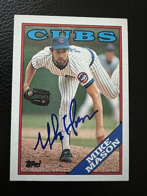 Mike Mason Signed 1988 Topps Card Chicago Cubs Texas Rangers Coach | eBay