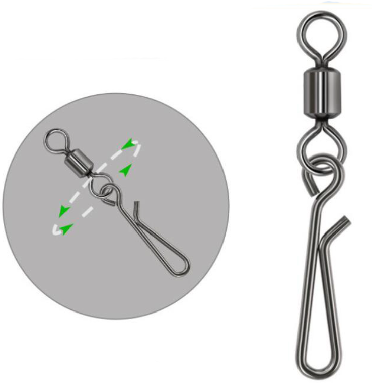 Rolling Swivel Quick Connect Lure Keeper 25pcs Stainless Steel Strong ...