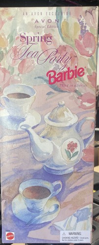 Vintage 1997 Avon Spring Tea Party Barbie 3rd In A Series New In Box ...