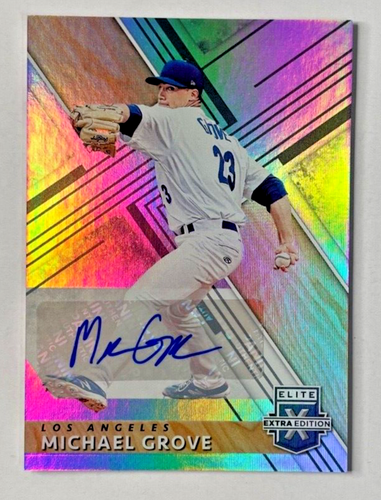 Michael Grove 2019 Panini Elite Extra Edition RC AUTO 140 LA Los ...