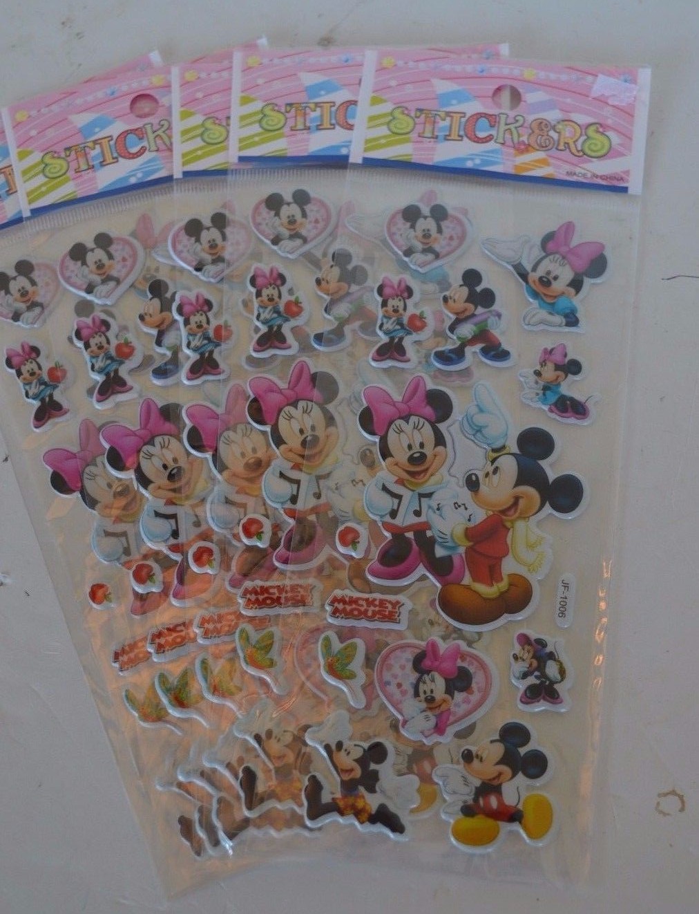 New Disney Mickey Minnie Mouse Puffy Sticker Lot of 9 Lot2 | eBay