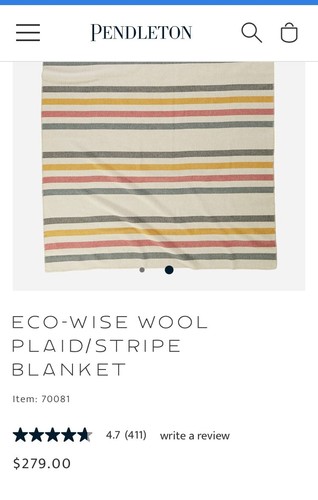 Pendleton Washable Wool Blanket (91 x 88) Glacier Park | eBay