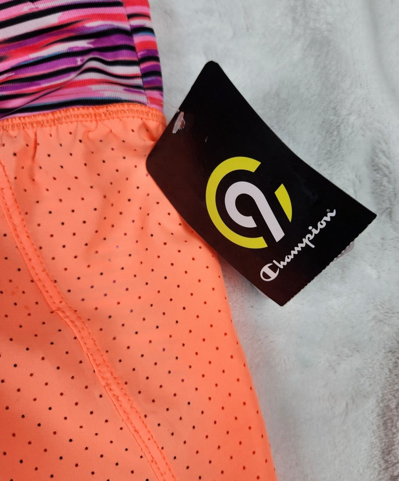 C9 Champion Girls Duo Dry Inner Shorts Gym Sport Athletic Size L Orange ...